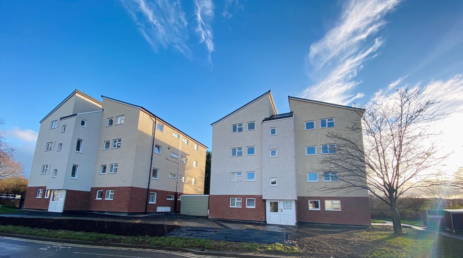 Newtown apartment blocks - disused buildings brought back into use - SWG